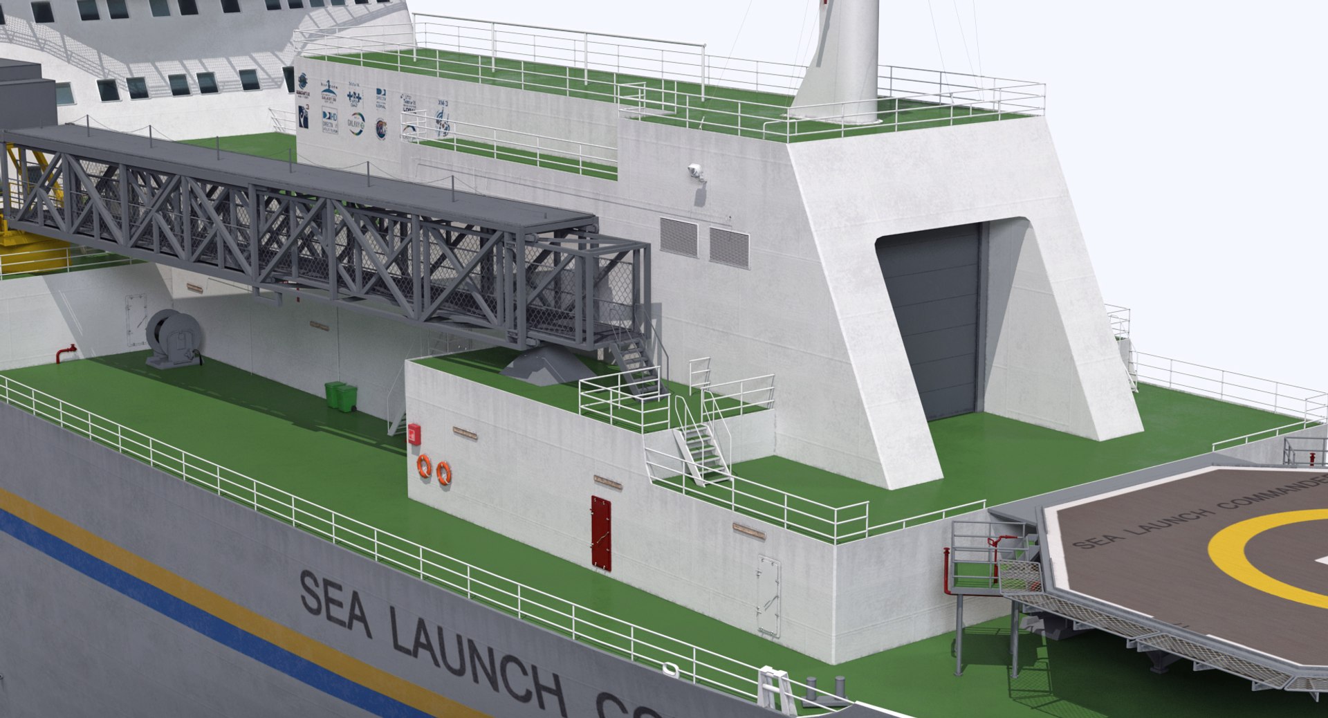 3D Rocket Launch Command Ship Model - TurboSquid 1240726