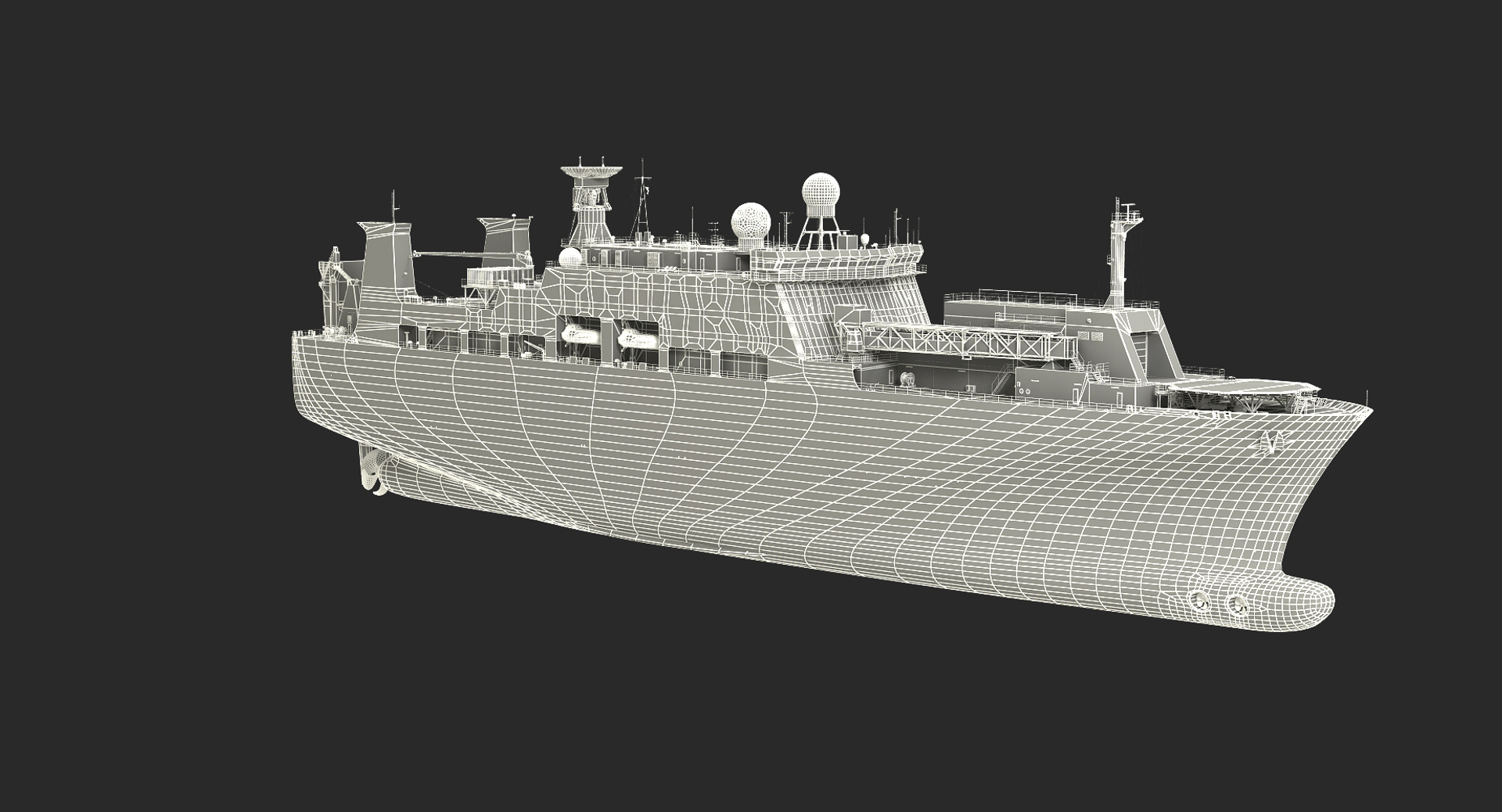 3D Rocket Launch Command Ship Model - TurboSquid 1240726