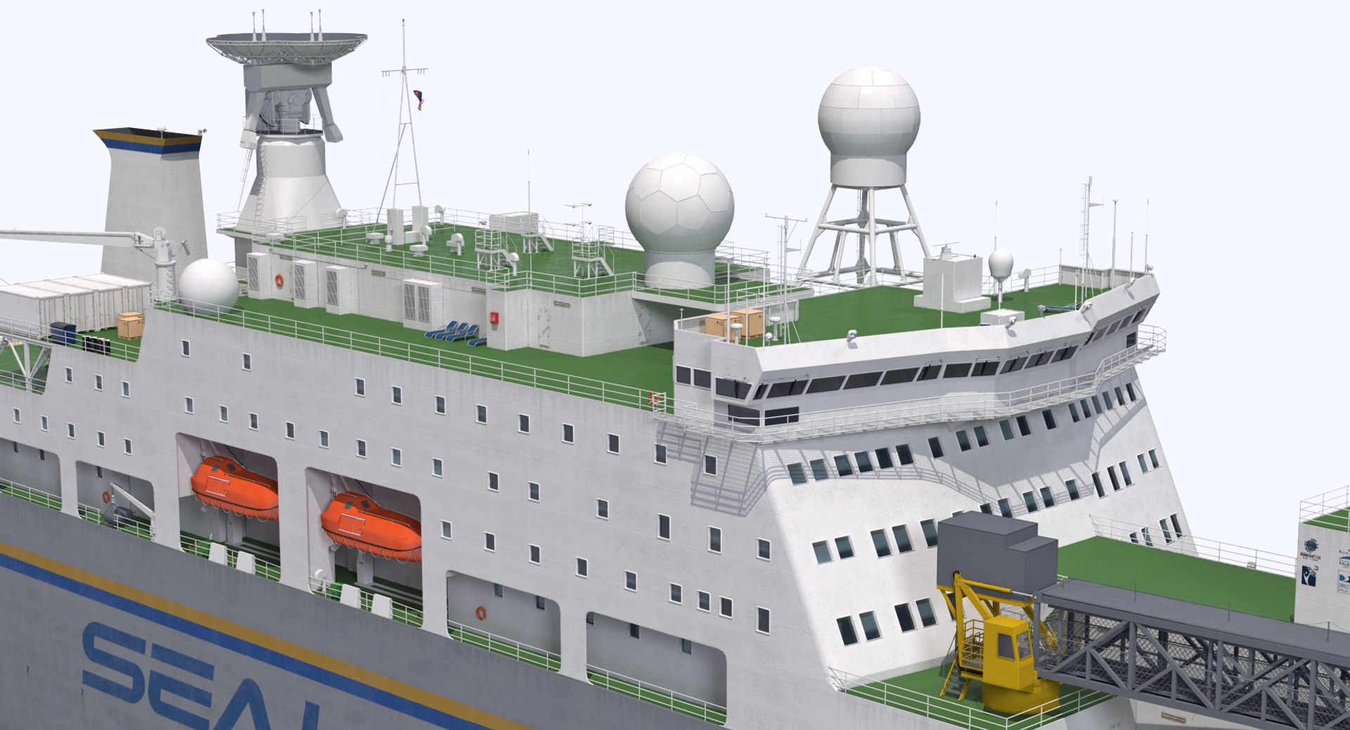 3D Rocket Launch Command Ship Model - TurboSquid 1240726