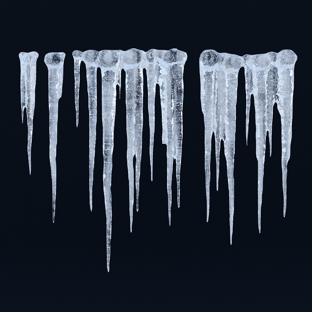 3d Model Icicle Set