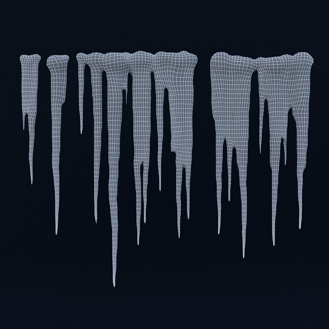 3d Model Icicle Set