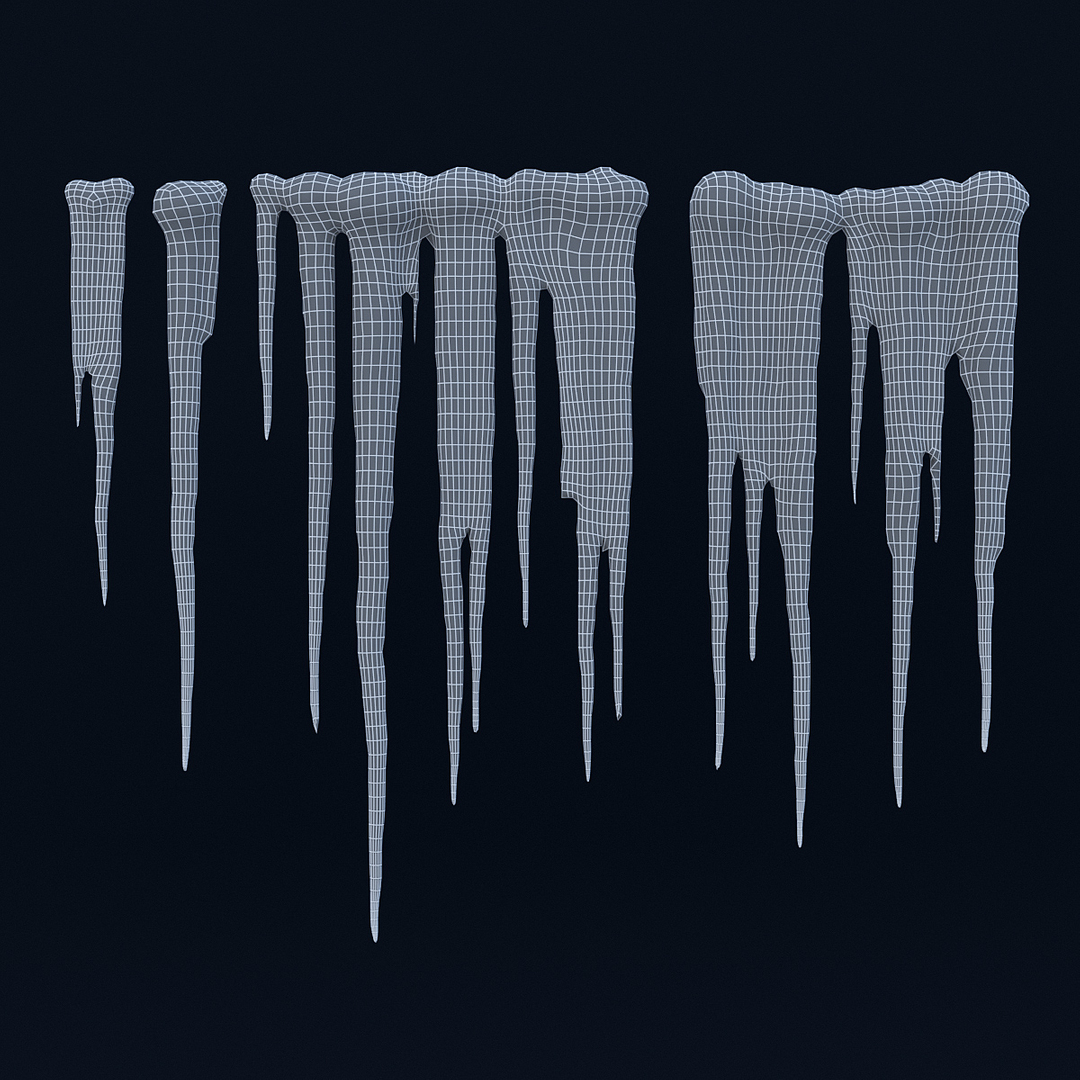 3d model icicle set