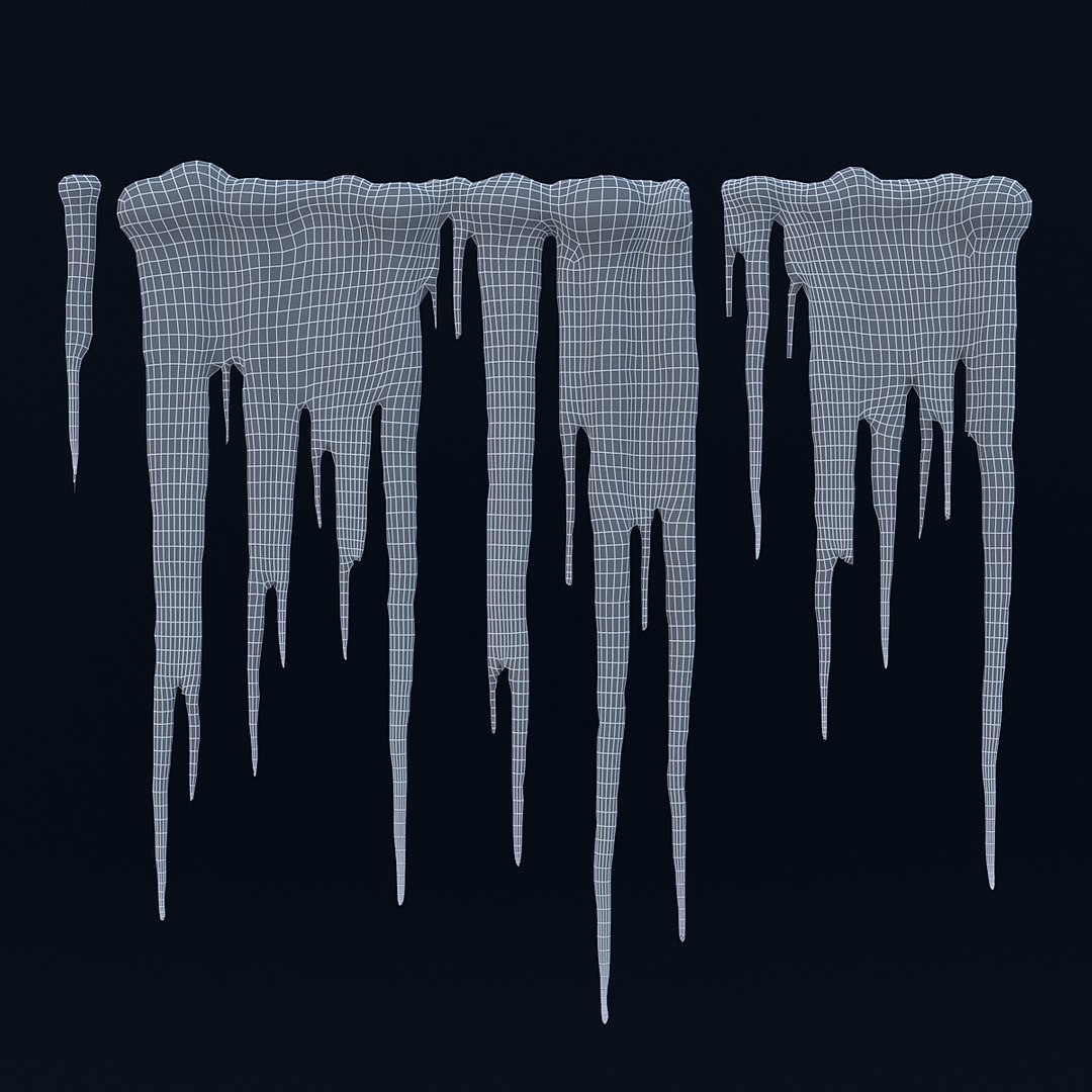 3d Model Icicle Set