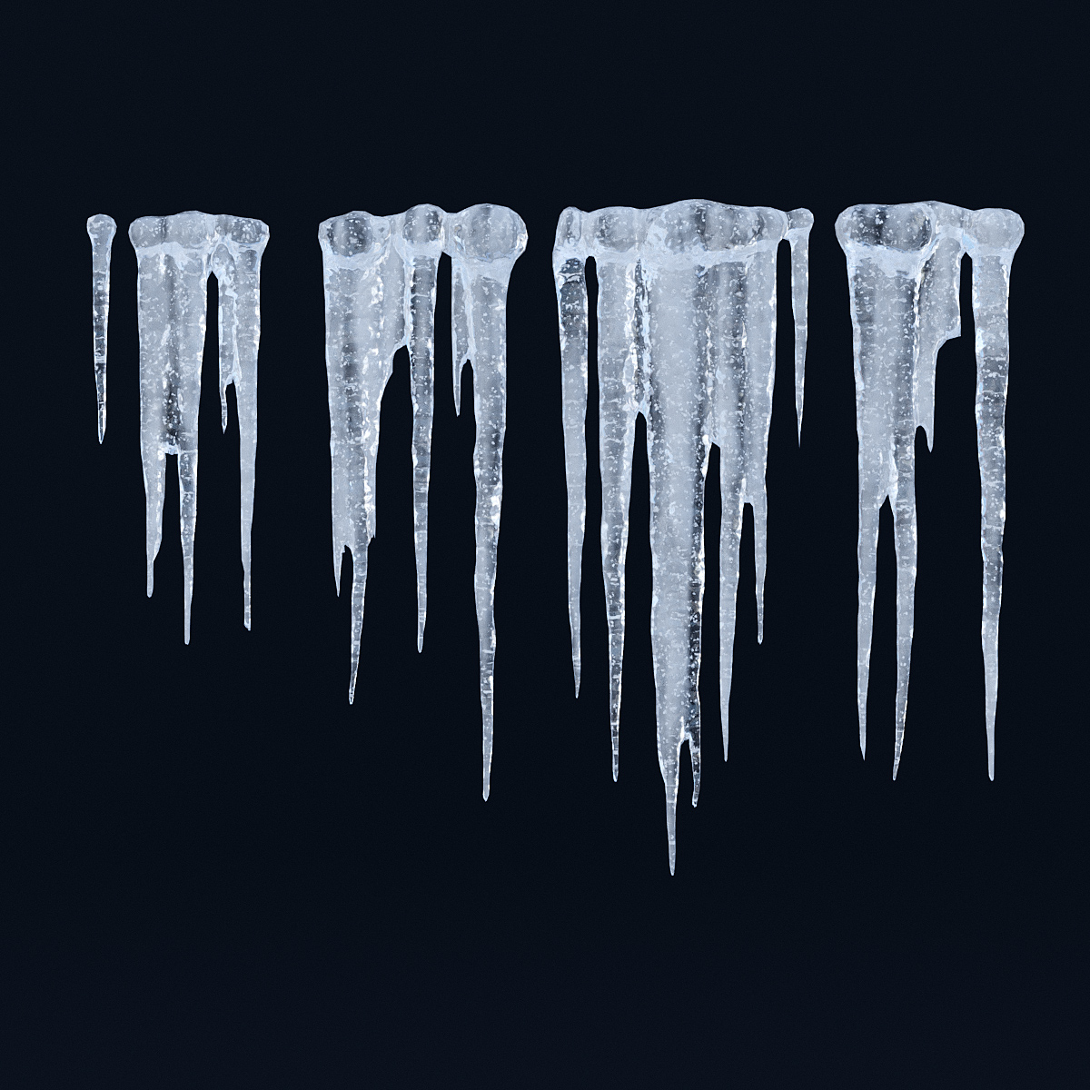 3d model icicle set