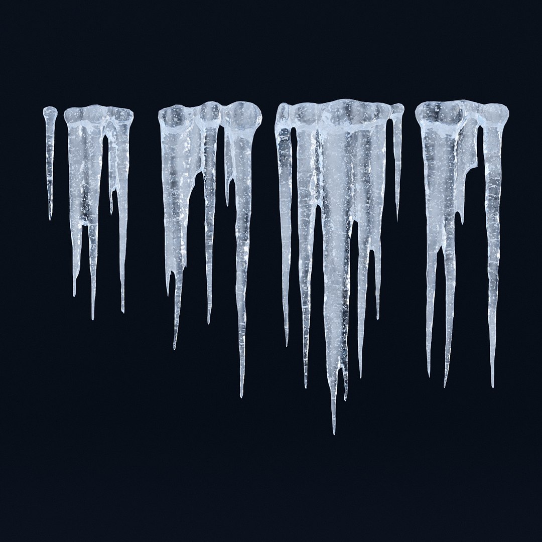 3d Model Icicle Set