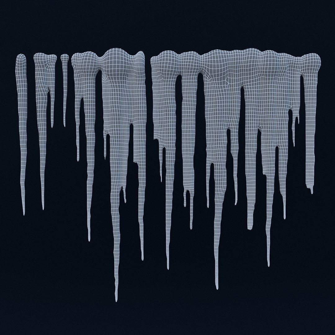 3d Model Icicle Set