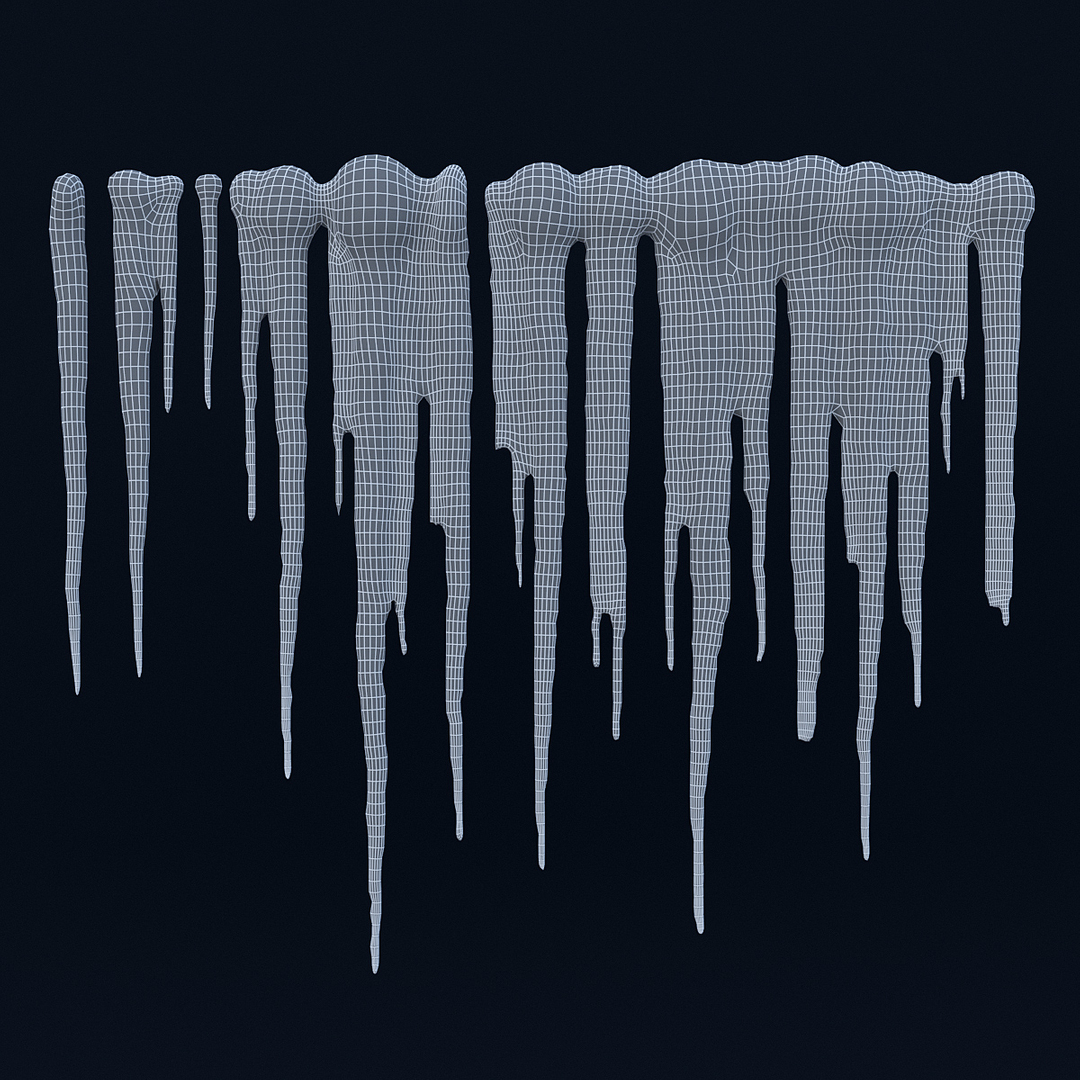 3d model icicle set