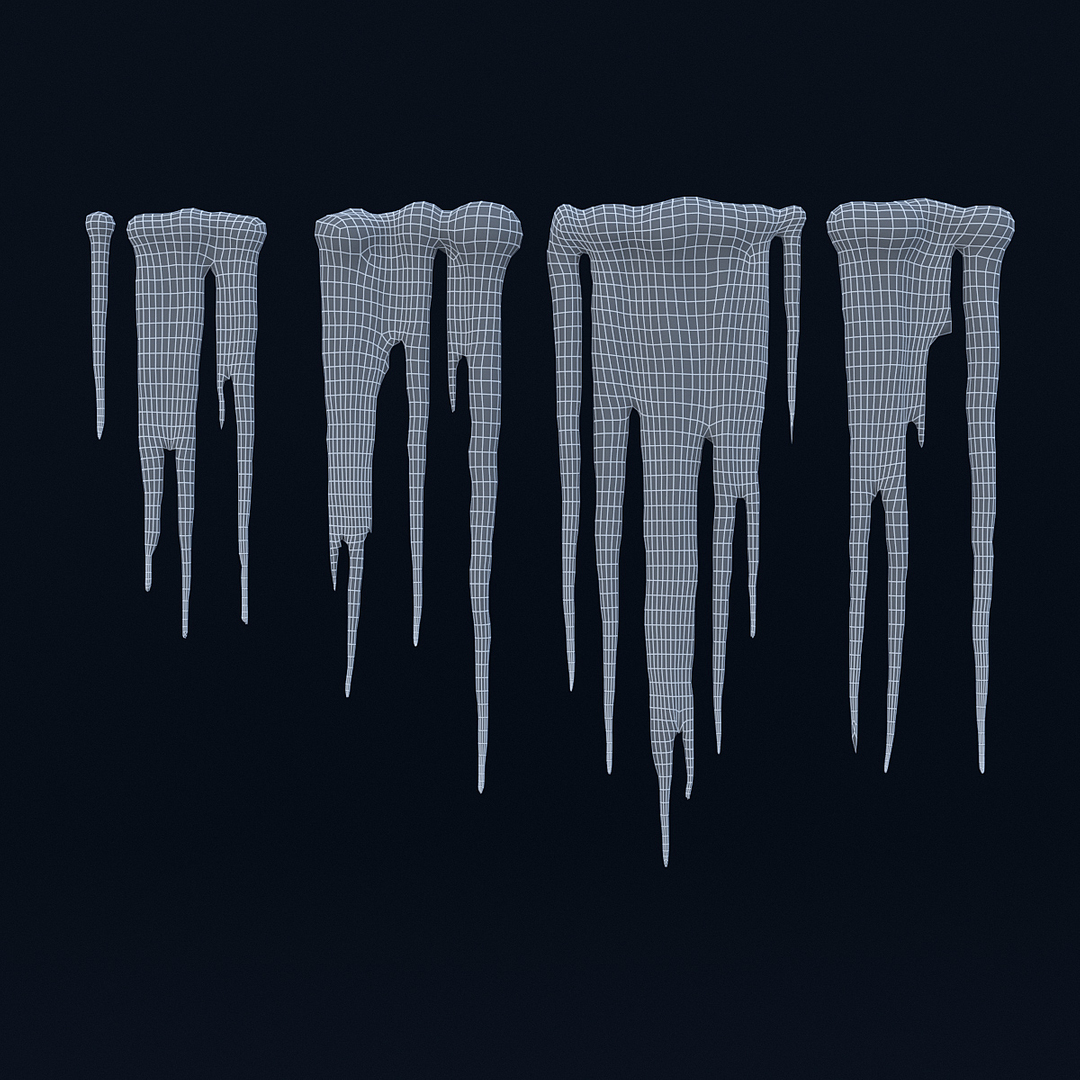 3d model icicle set