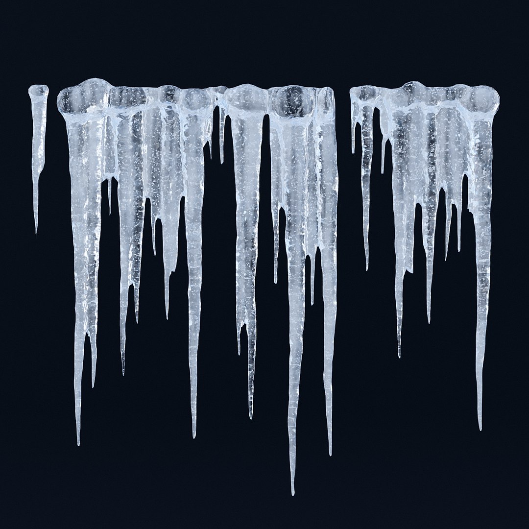 3d Model Icicle Set