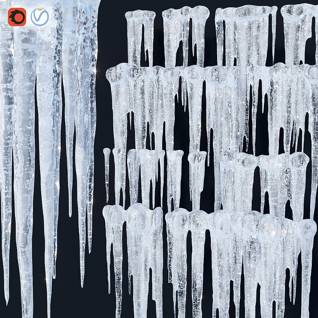 3d Model Icicle Set