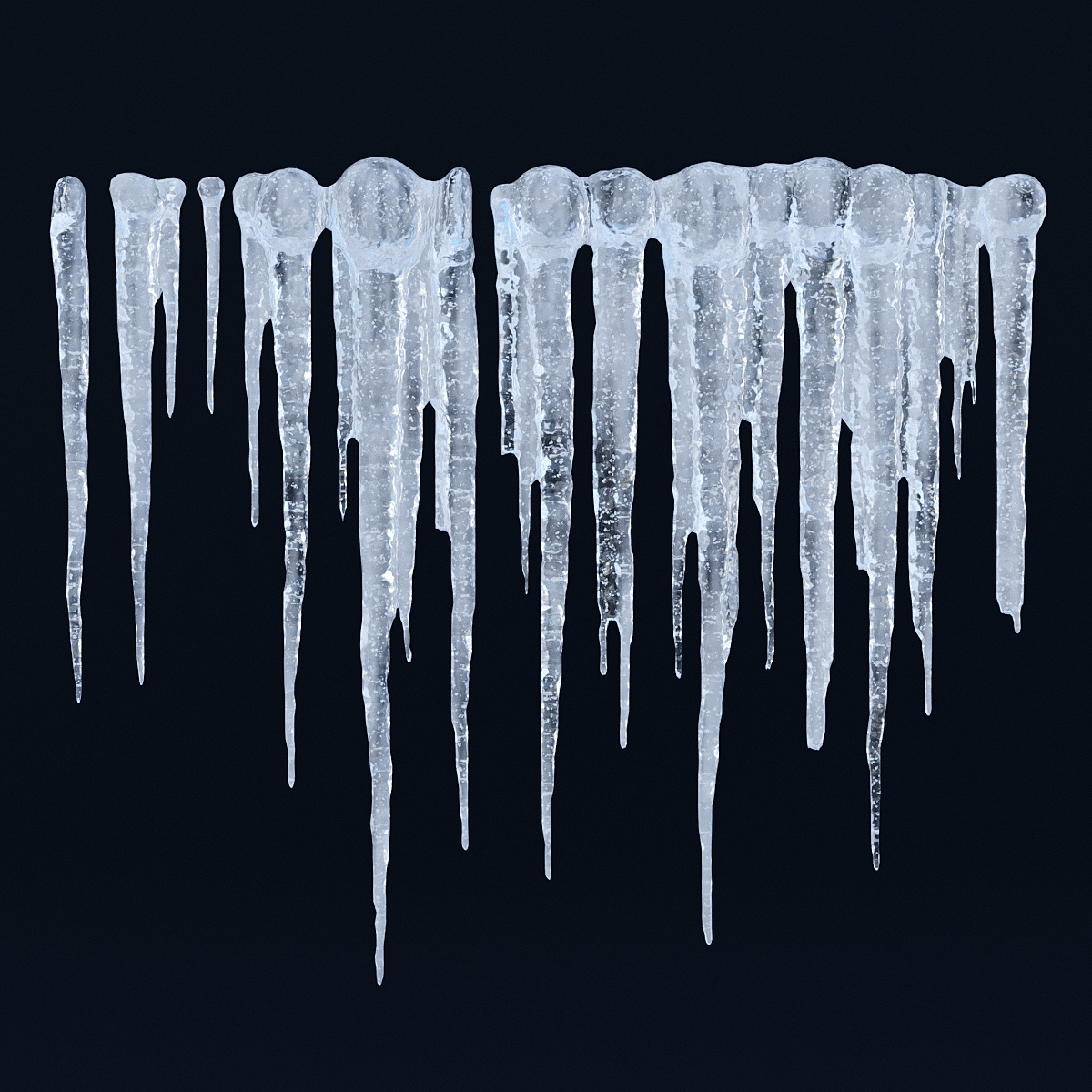 3d model icicle set