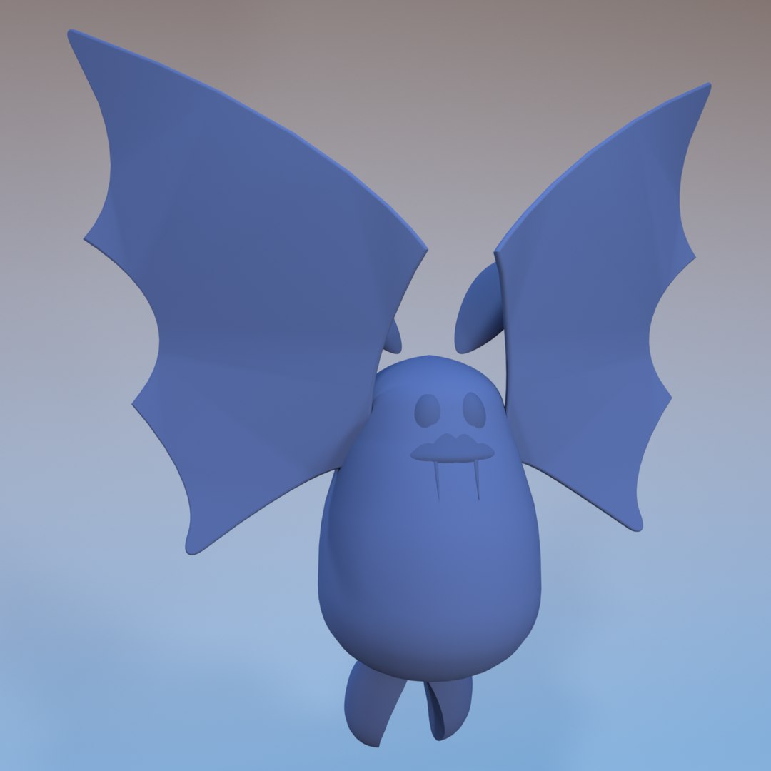 3D Looping Cute Cartoon Bat Wings - TurboSquid 1526075