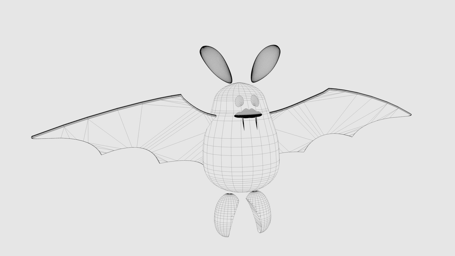 3D Looping Cute Cartoon Bat Wings - TurboSquid 1526075