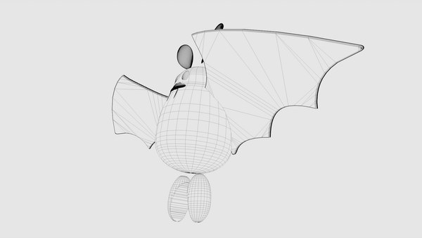 3D looping cute cartoon bat wings - TurboSquid 1526075