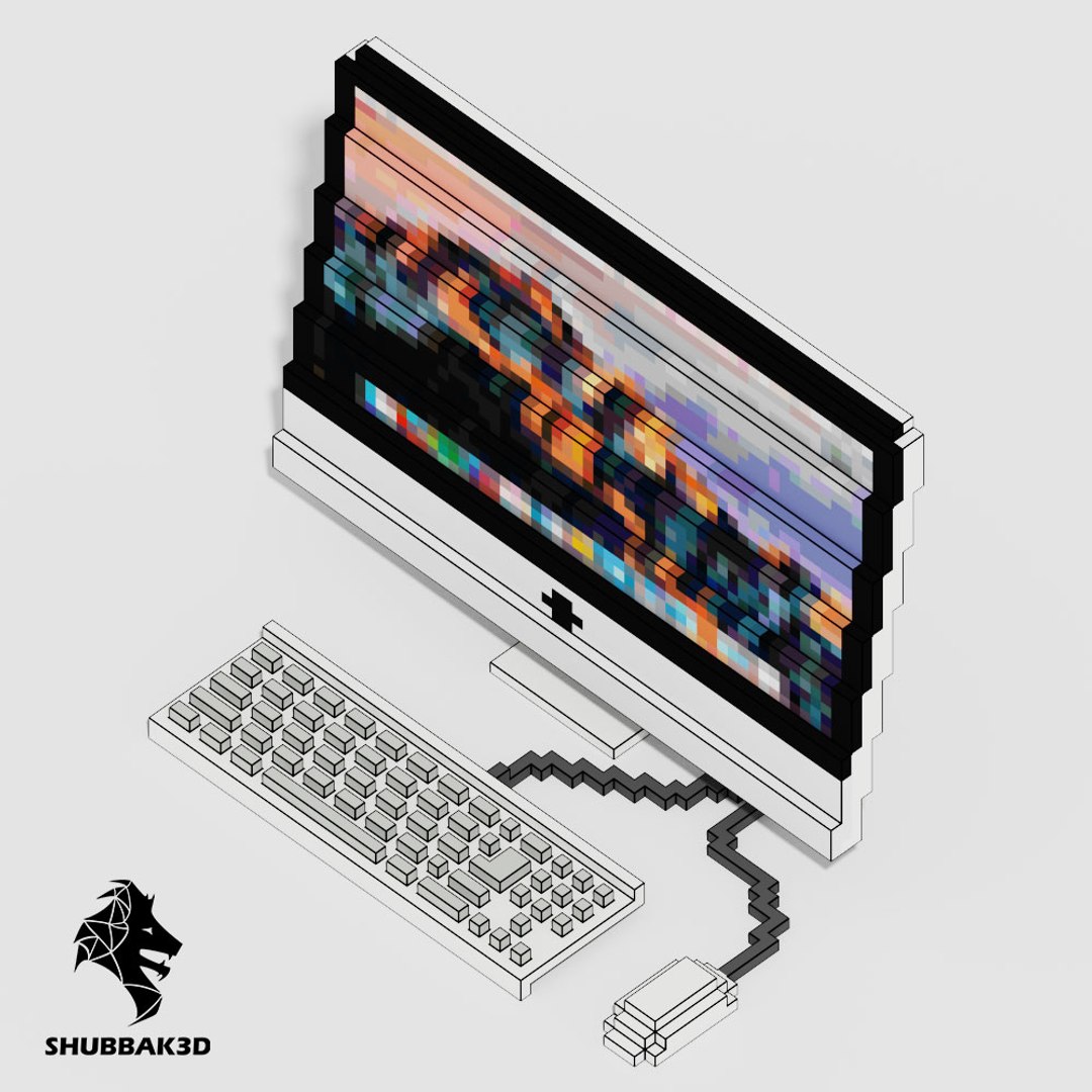 3D Voxel Electronics Pack 20 Items - TurboSquid 2022834