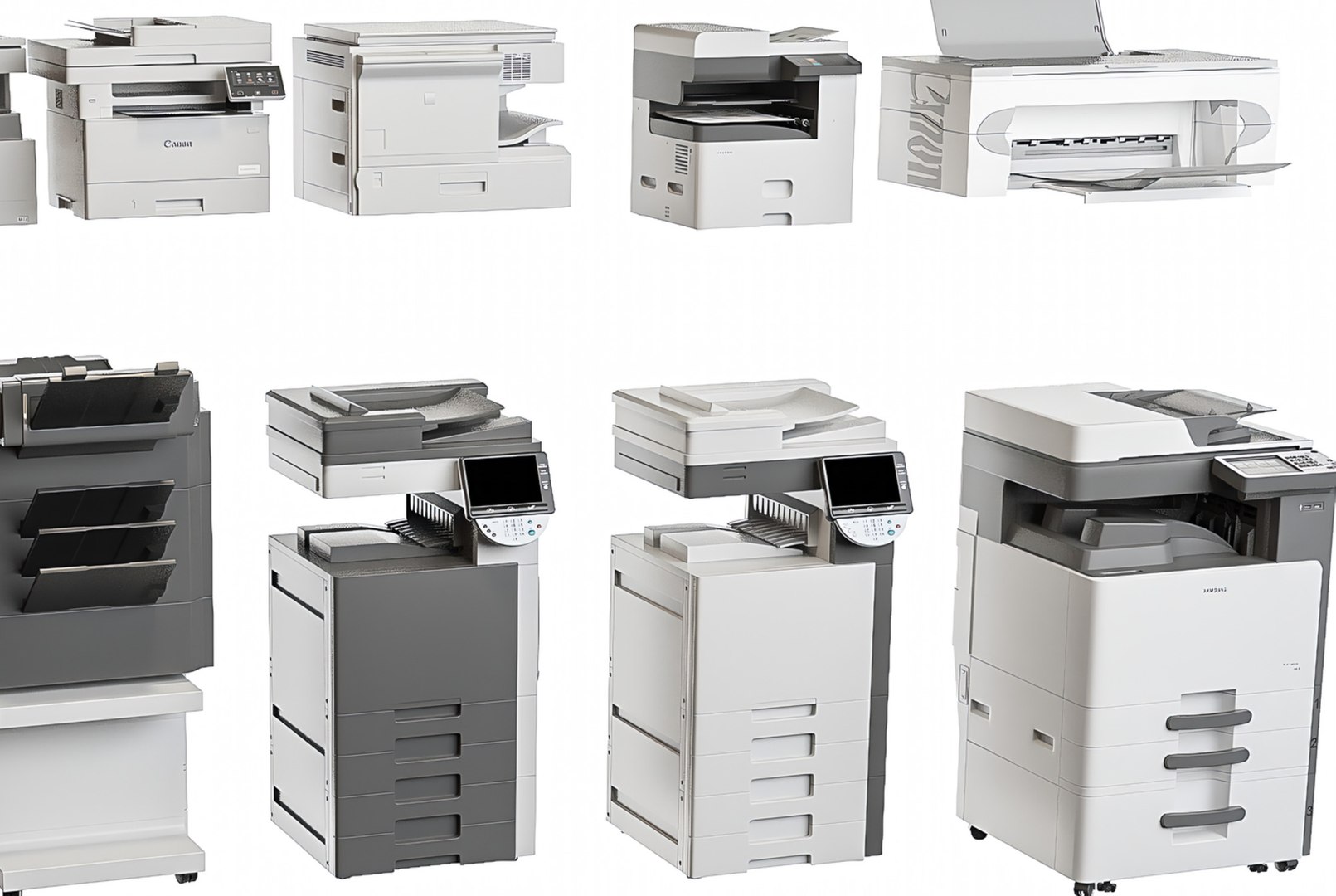 Printers And Copiers Printer And Copier Collection 3D Model ...