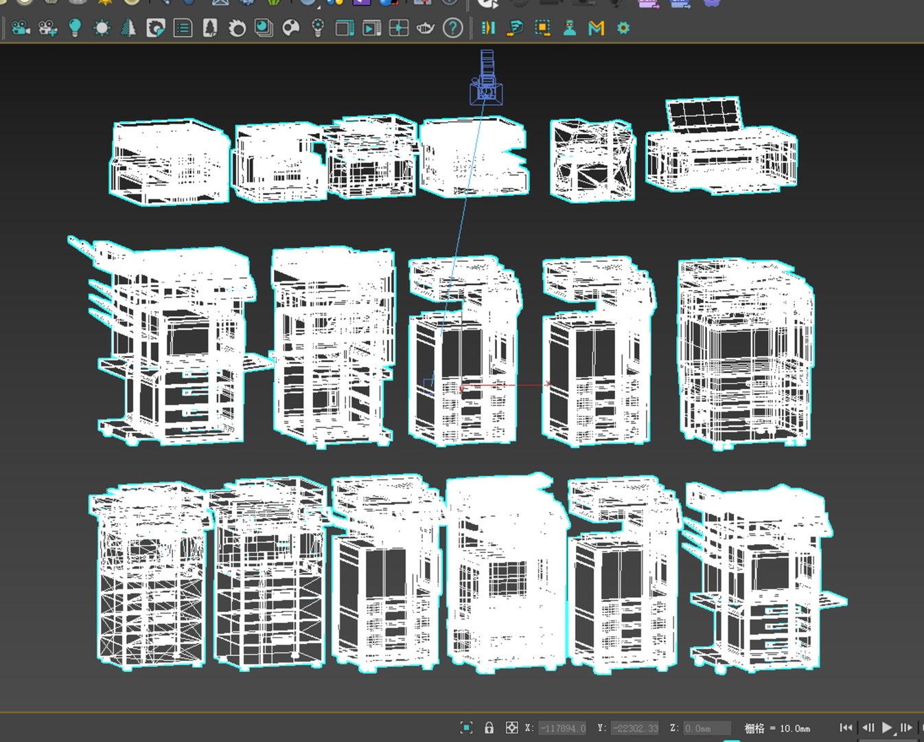 Printers And Copiers Printer And Copier Collection 3D Model ...