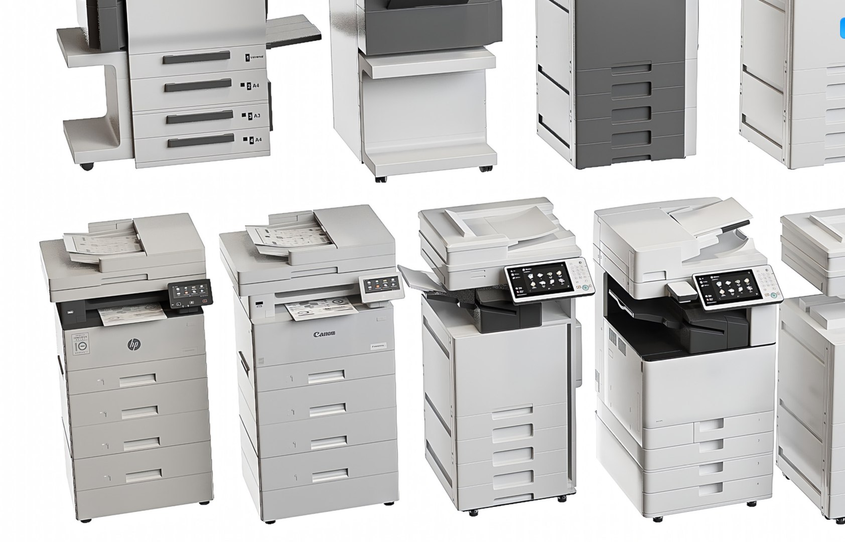 Printers And Copiers Printer And Copier Collection 3D Model ...
