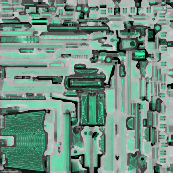 modelo 3d Desert Eagle con modificaciones y máscaras - TurboSquid 1782568