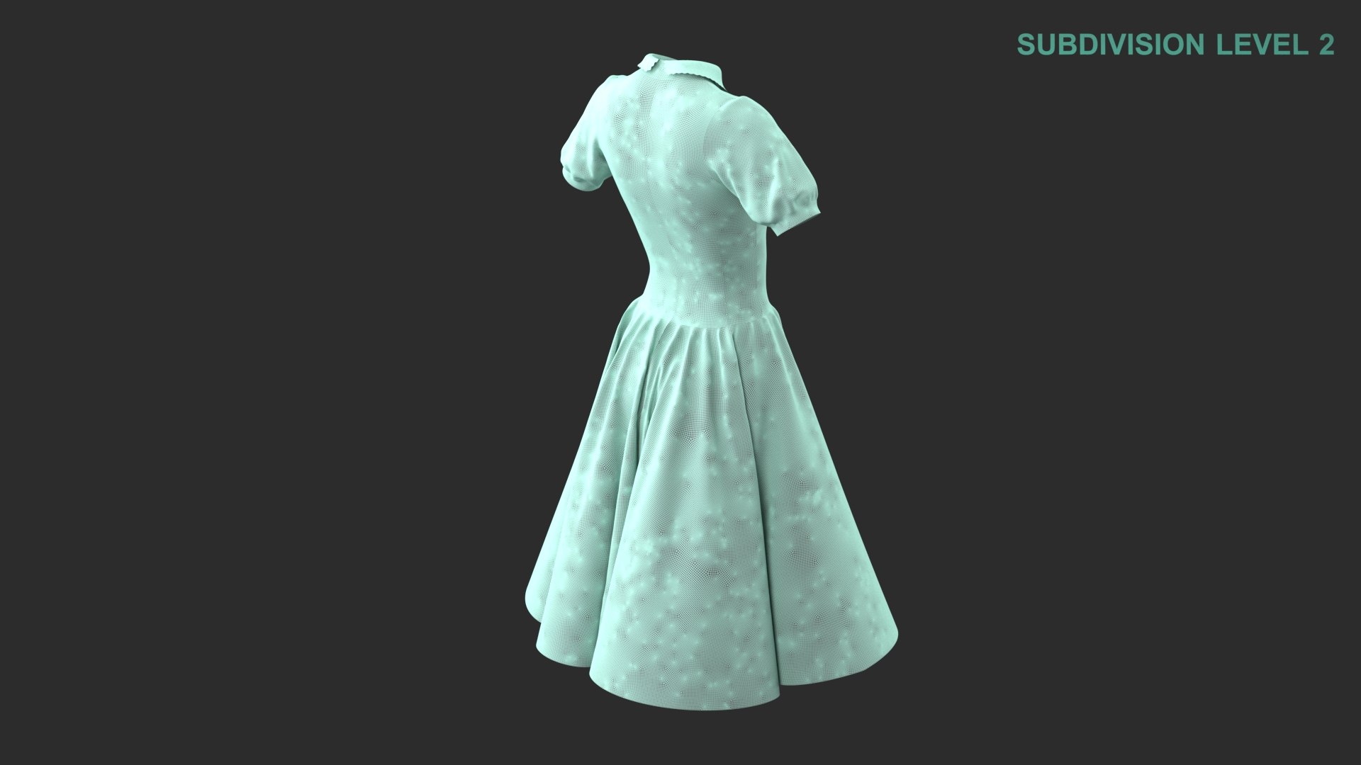 3D Vintage Dress model - TurboSquid 2134145