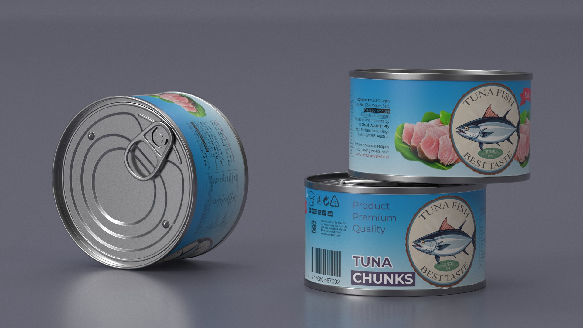 3D Canned Tuna Chunks - TurboSquid 2264403