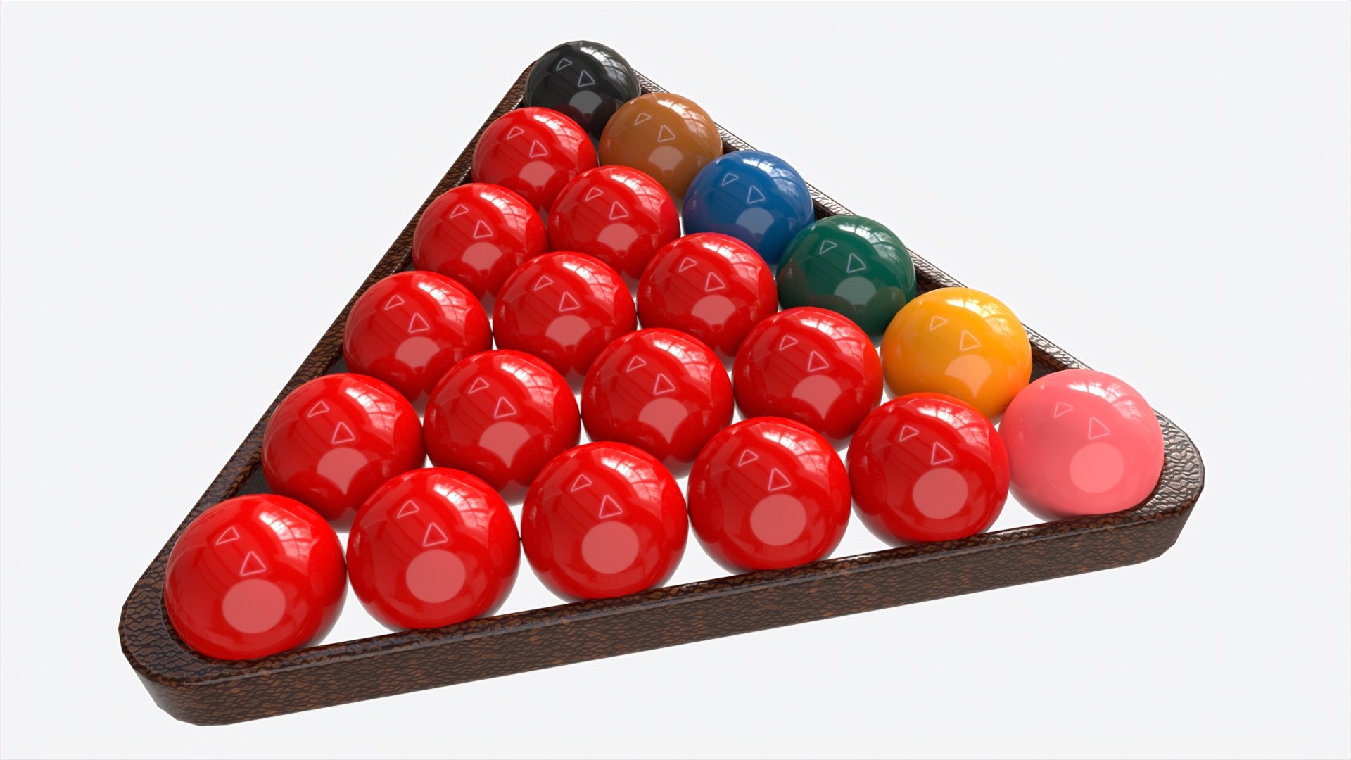 Snooker Ball Set With Triangle 3D Model - TurboSquid 2073426