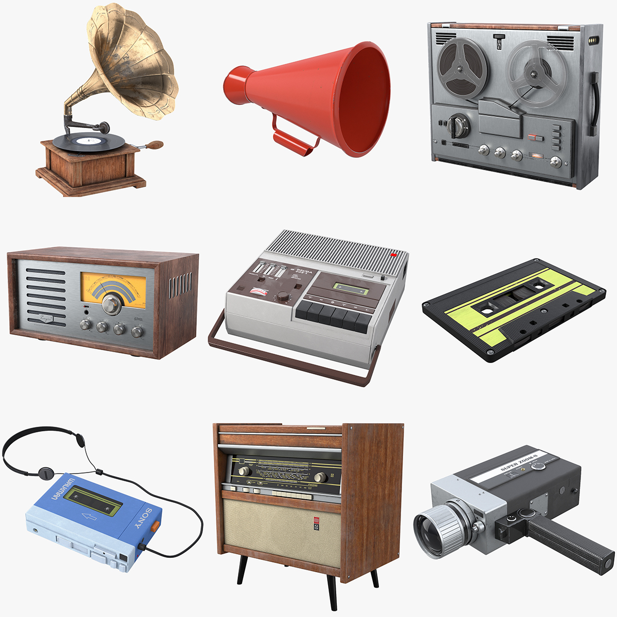 Retro Collection 2 PBR 3D model - TurboSquid 2033839