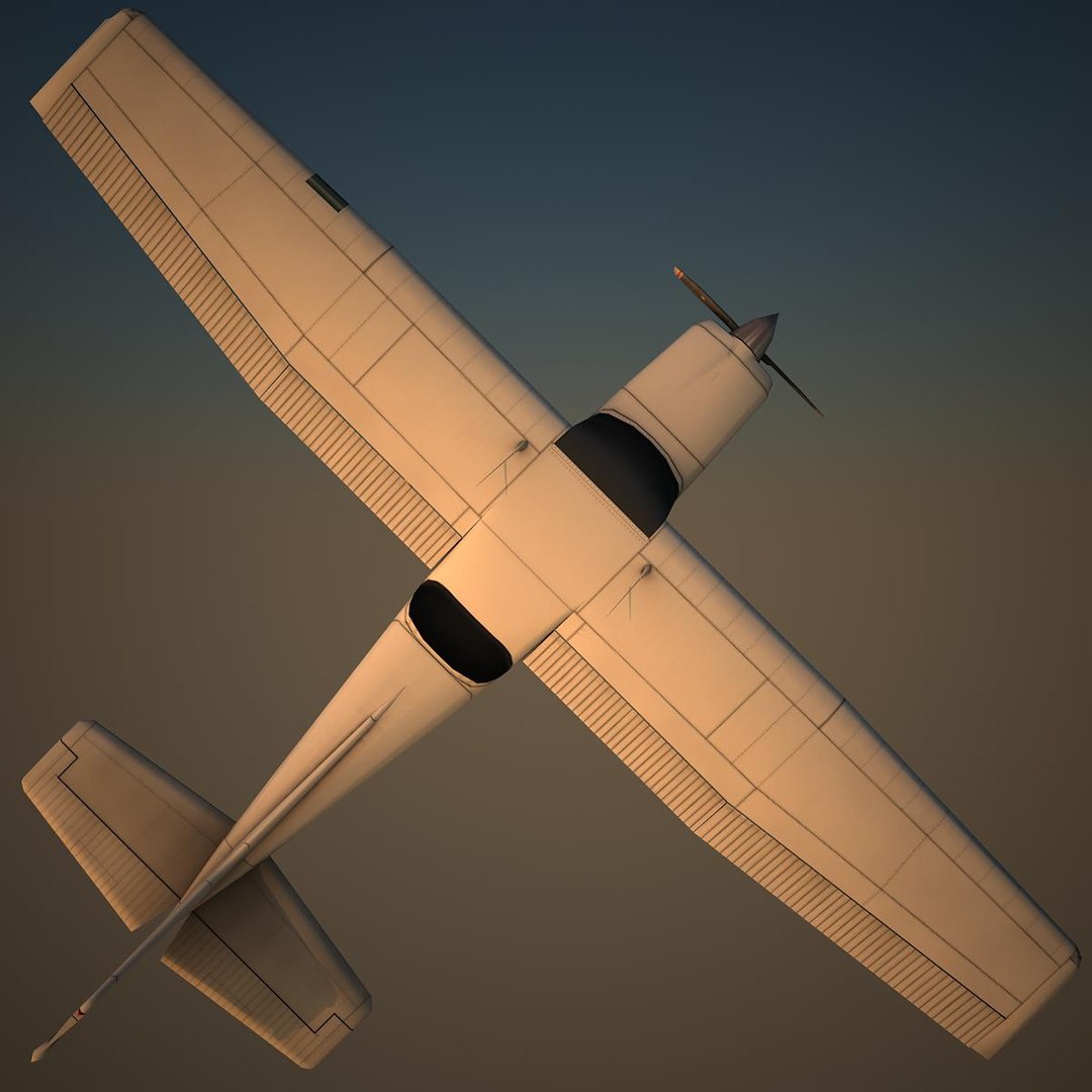 3d cessna 172 basic aircraft