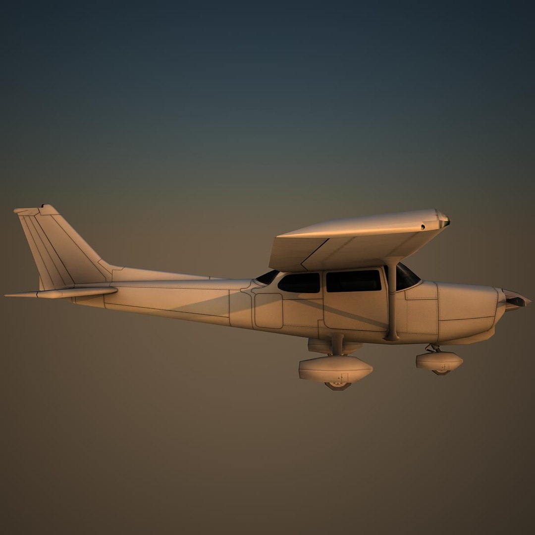 3d cessna 172 basic aircraft