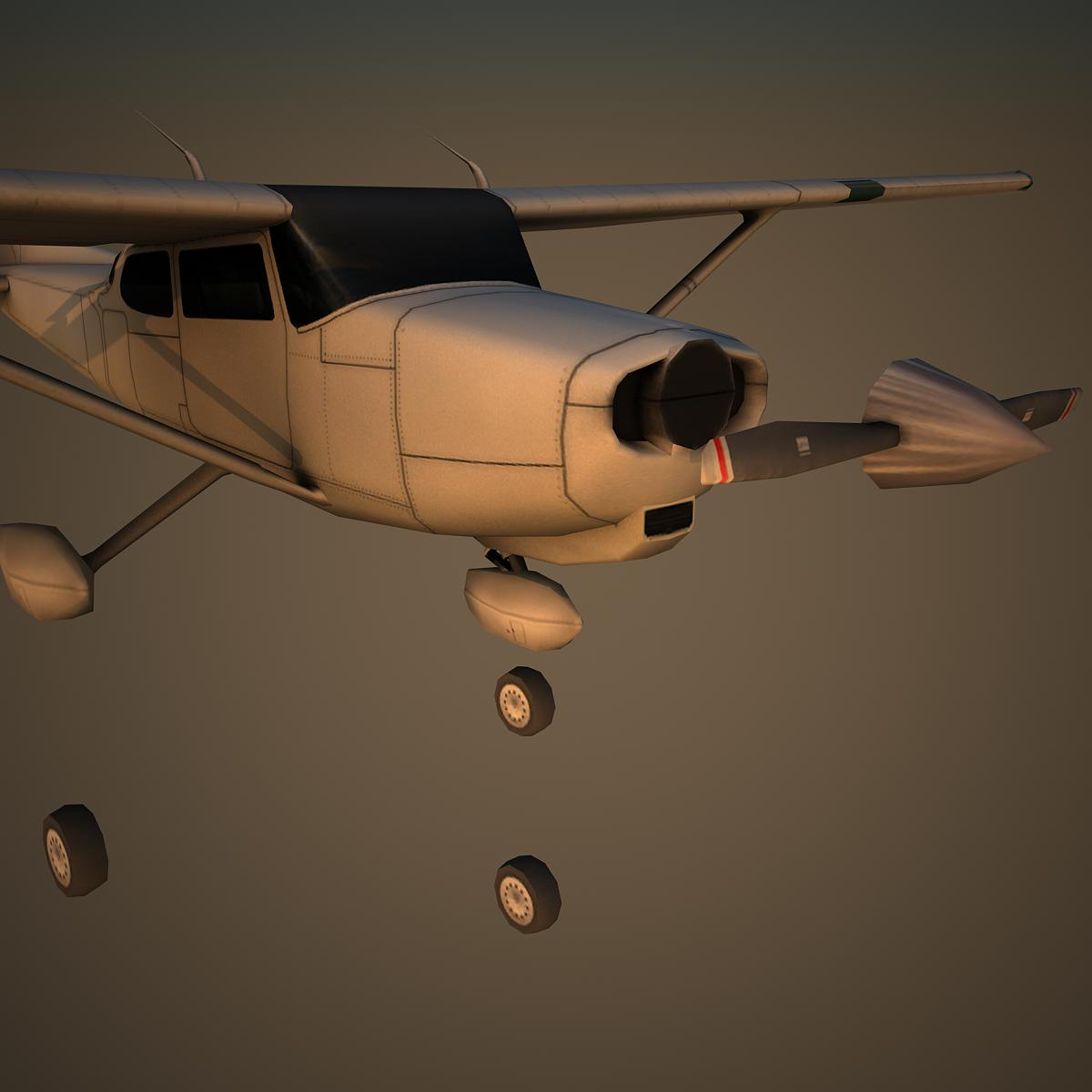 3d cessna 172 basic aircraft