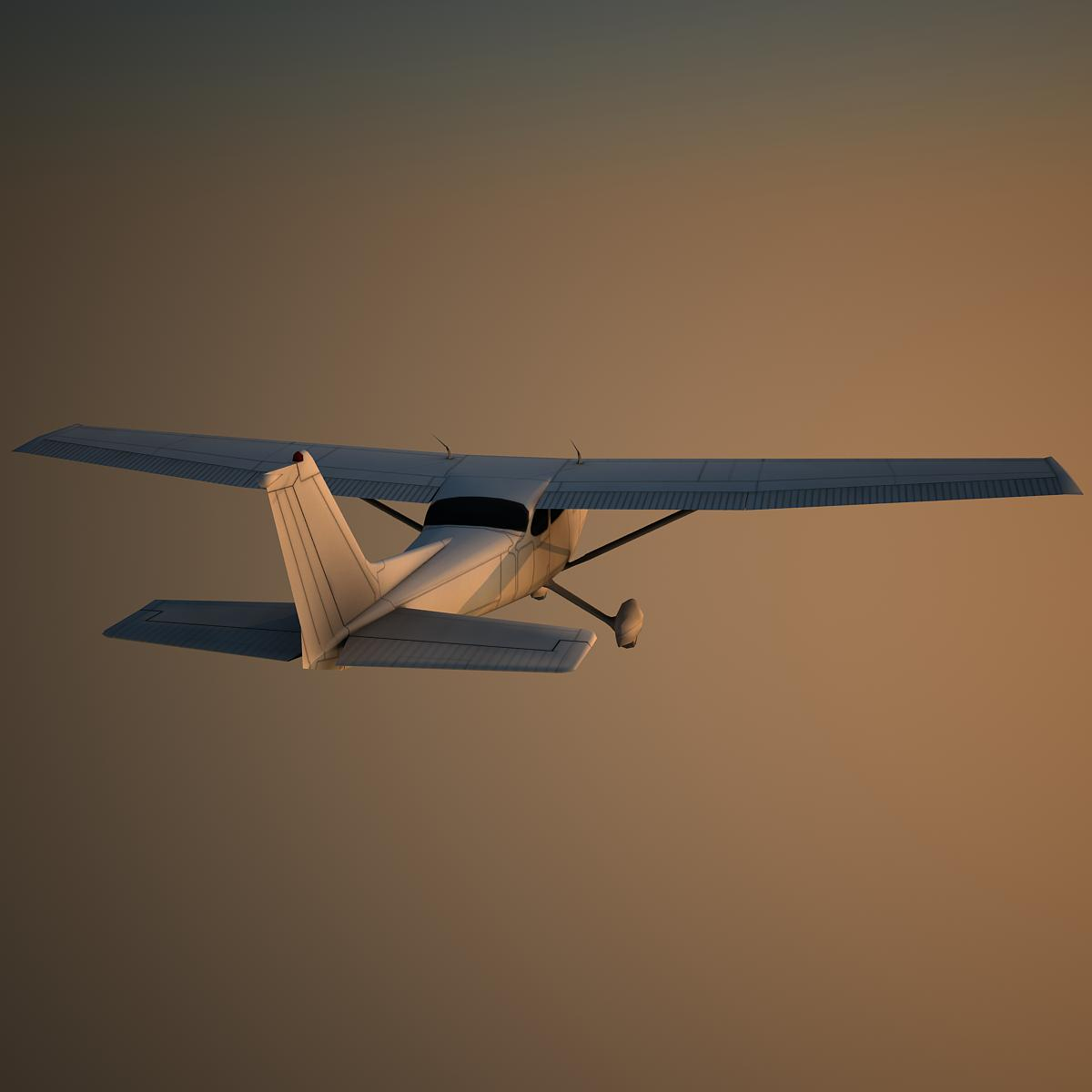 3d cessna 172 basic aircraft