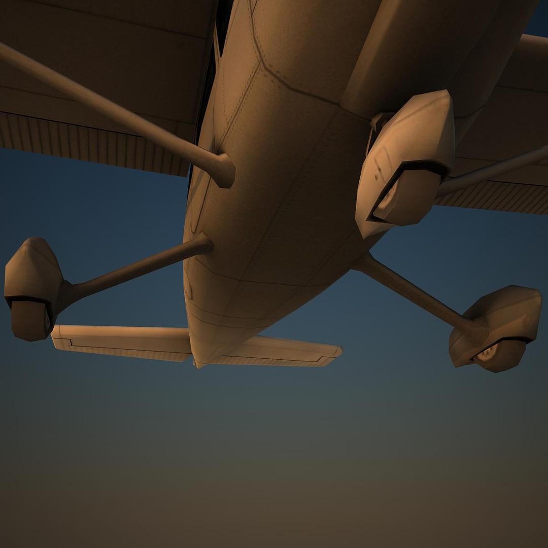 3d cessna 172 basic aircraft