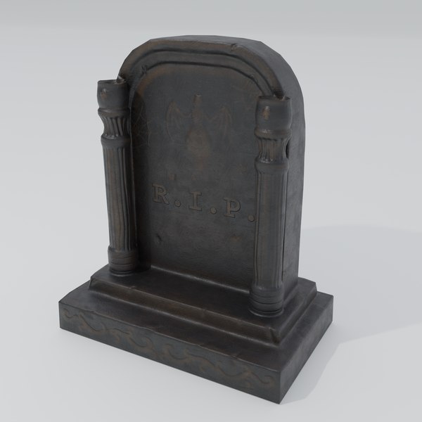 3D Low Poly Gothic Tombstone - TurboSquid 2023643