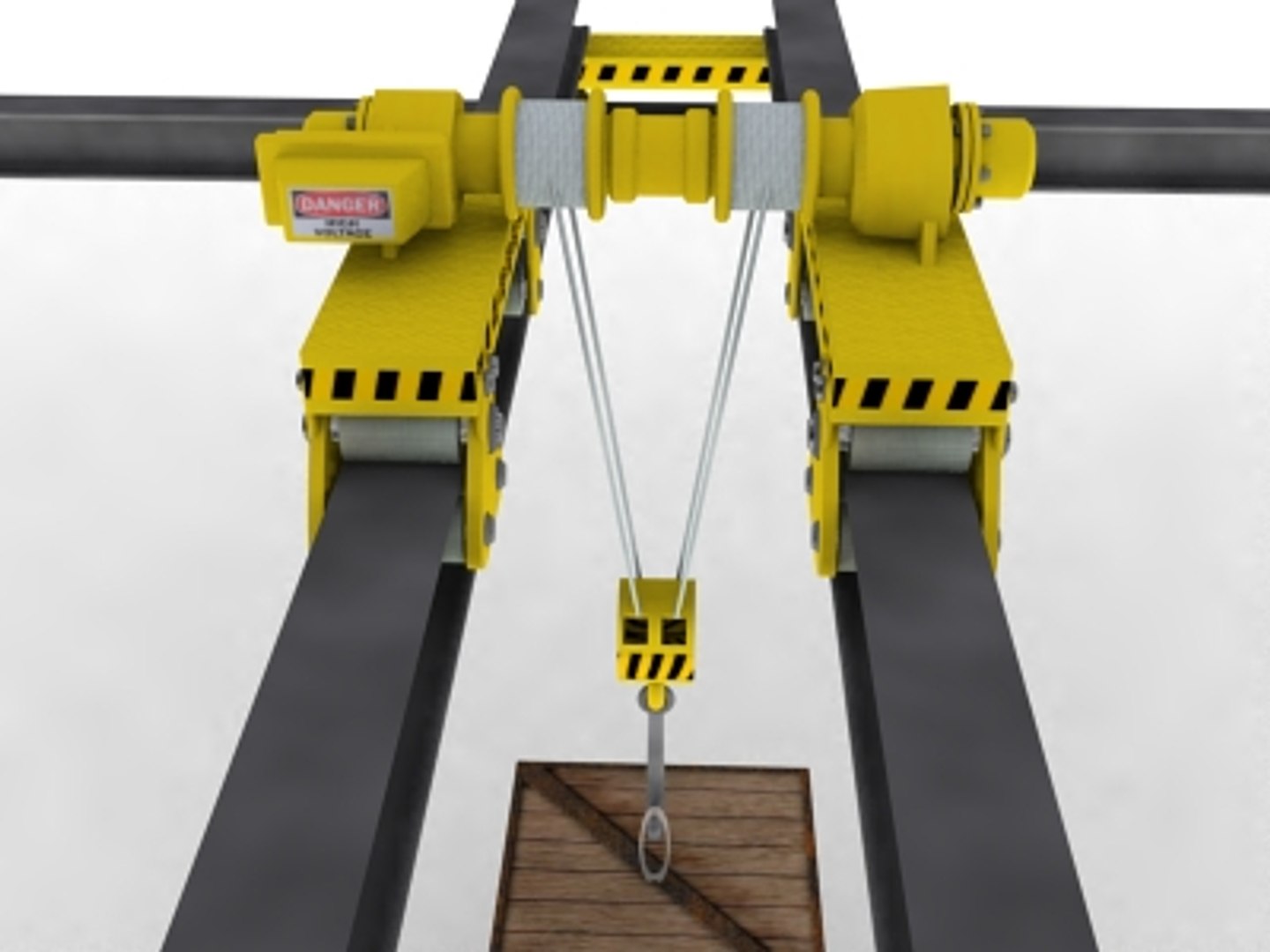 Industrial Bridge Crane 3d Model