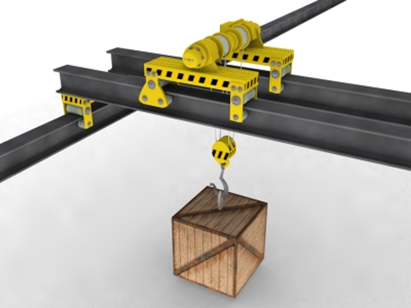 Industrial Bridge Crane 3d Model