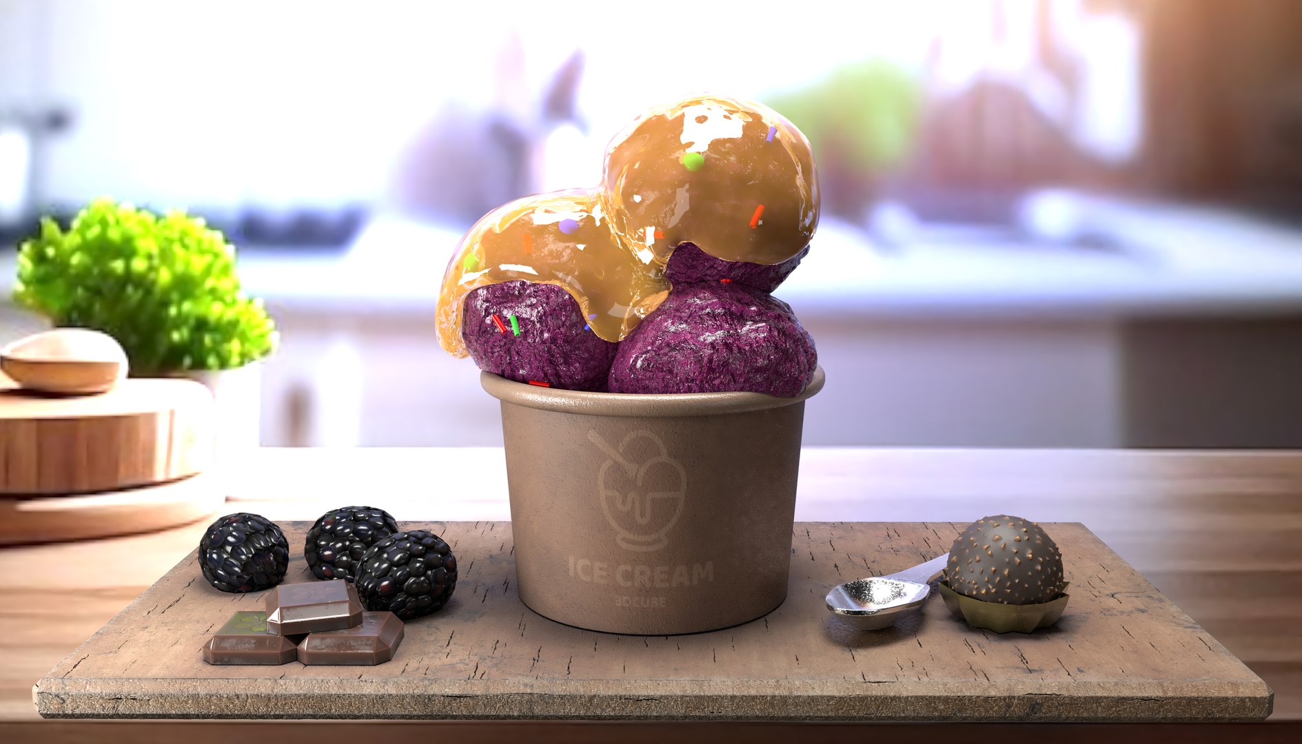 3D Ice Cream Scoope - TurboSquid 2217844