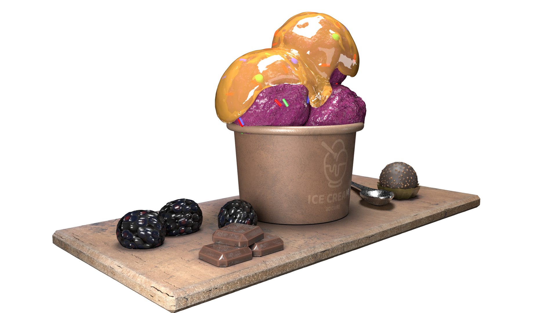 3D Ice Cream Scoope - TurboSquid 2217844