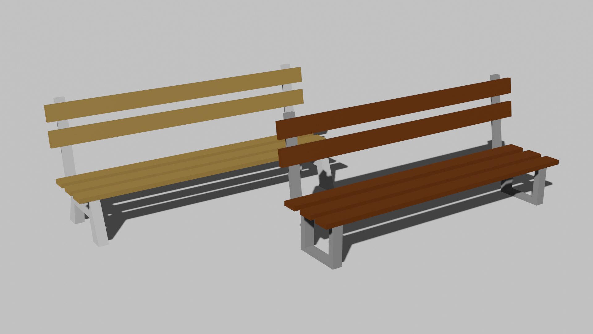 3D Benches And Fountain - Park Assets - TurboSquid 2094106