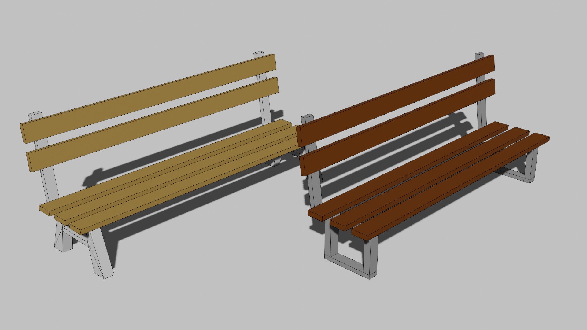 3D Benches And Fountain - Park Assets - TurboSquid 2094106