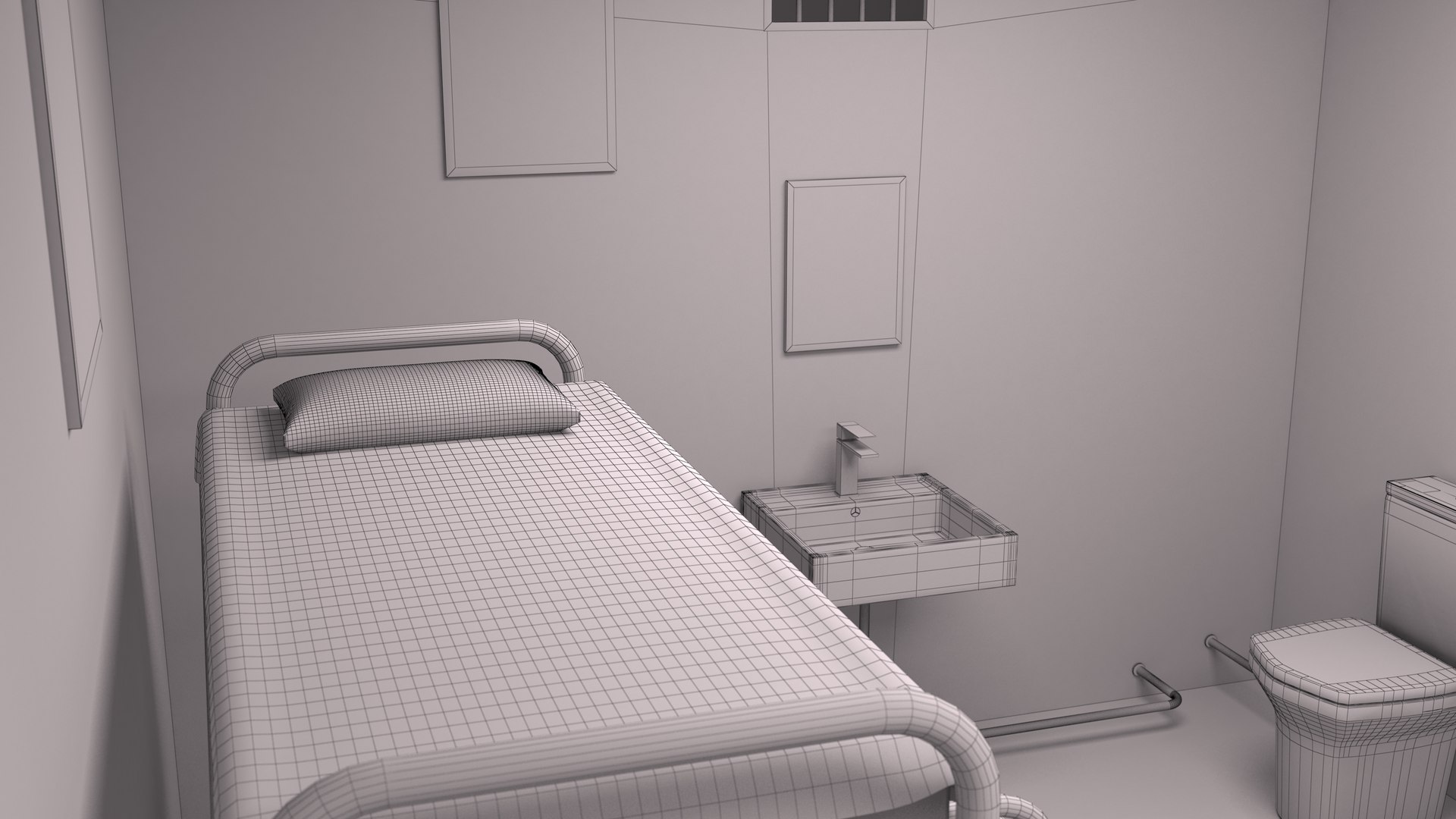 3D Prison Cell - TurboSquid 2030502
