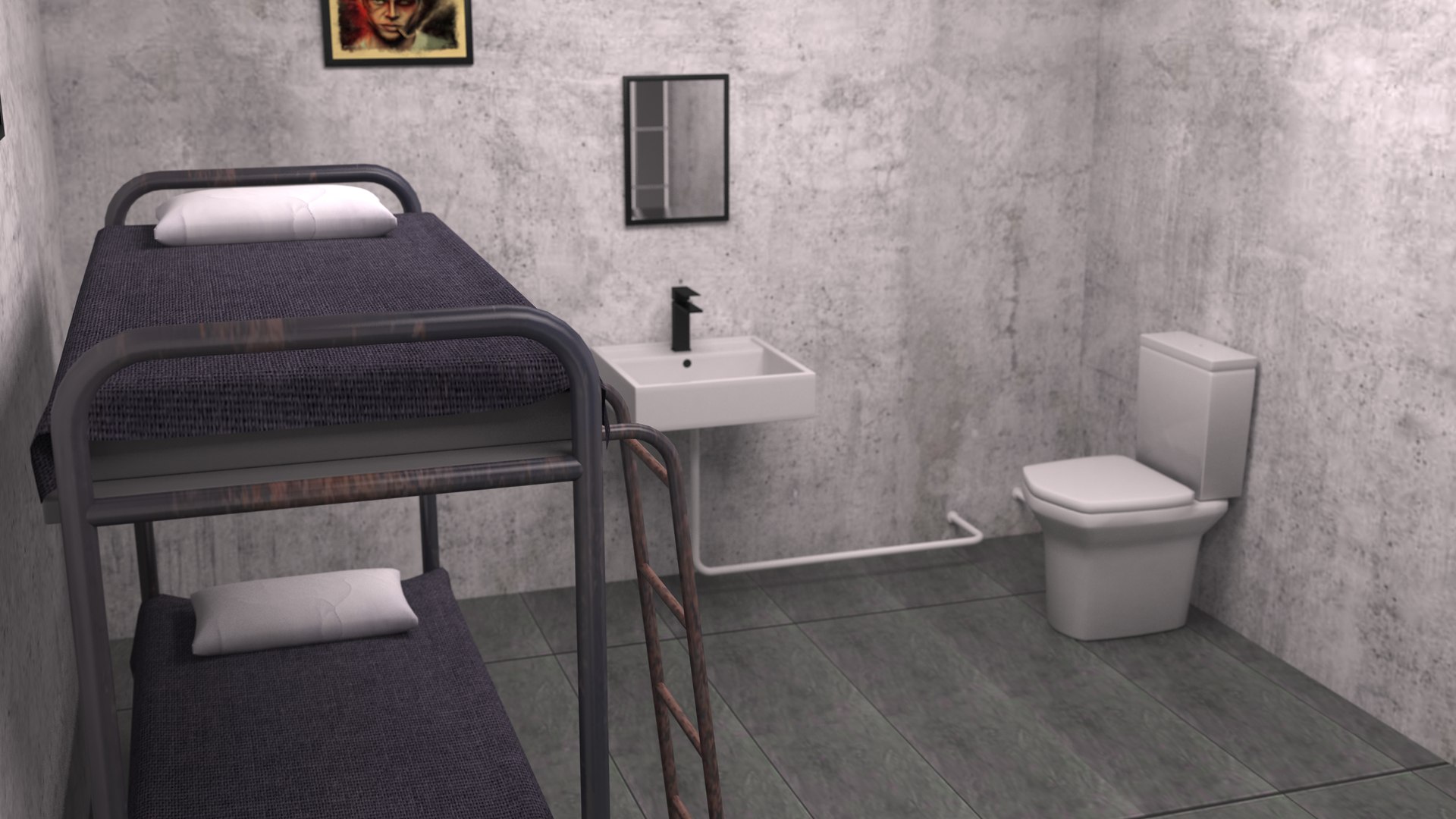 3D Prison Cell - TurboSquid 2030502