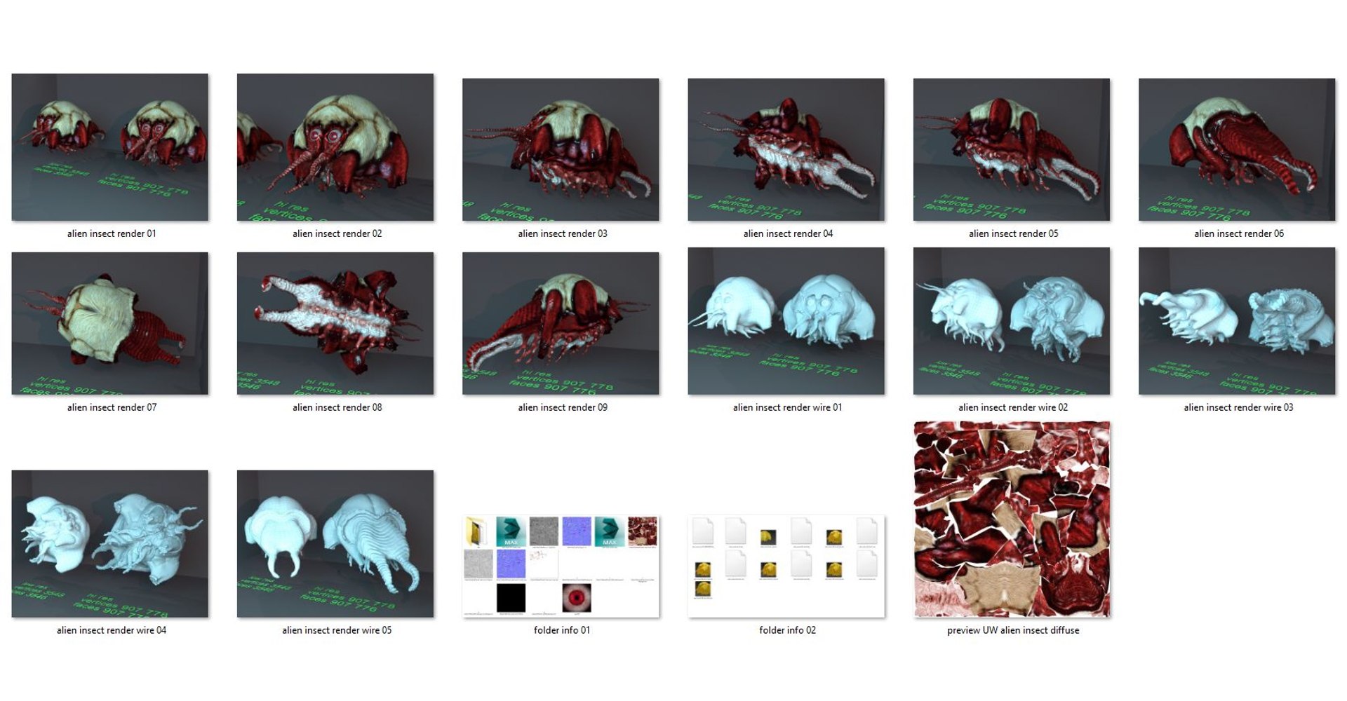 3D Alien Insect Creature Model - TurboSquid 1613425