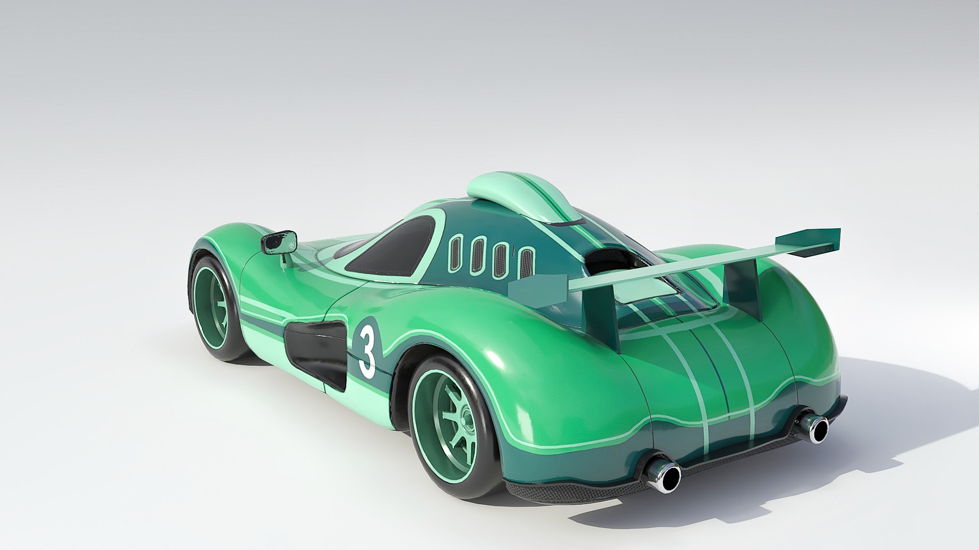 3D Low Poly Concept Racer Cars Le Mans Style - TurboSquid 2069540