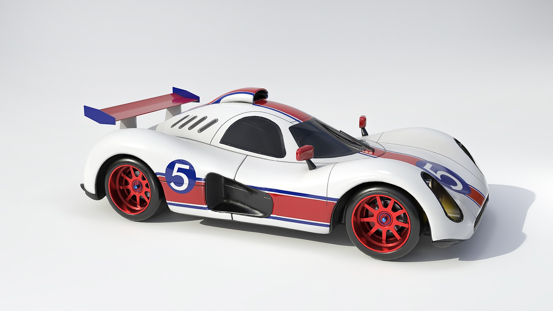 3D Low Poly Concept Racer Cars Le Mans Style - TurboSquid 2069540