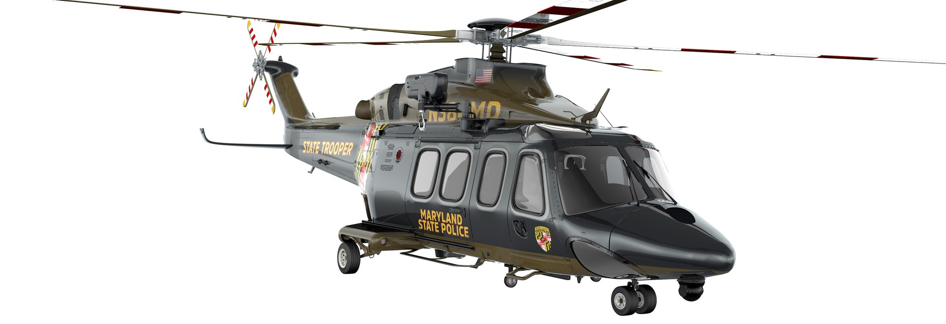 AW139 Maryland State Police L2338 3D Model - TurboSquid 2380313