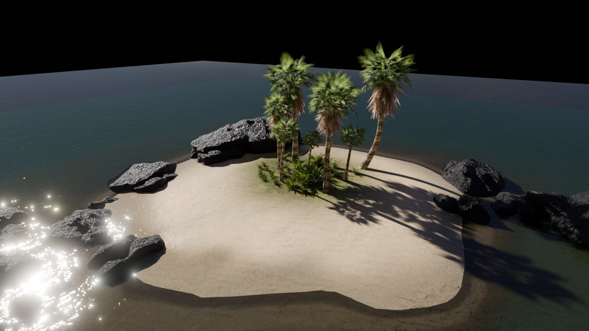 3D Island Scene Palm - TurboSquid 1641385