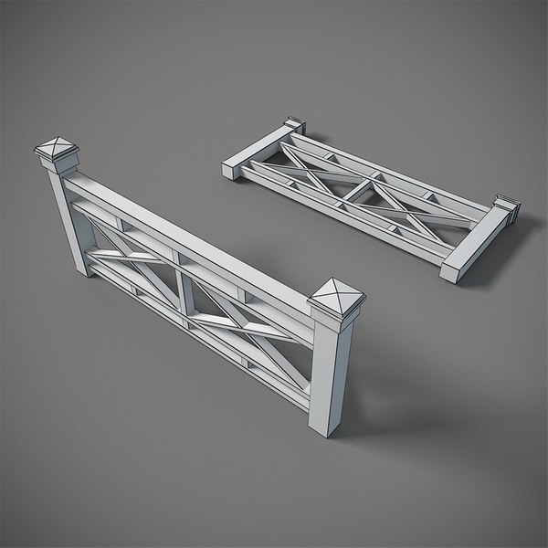 3d wooden structures model