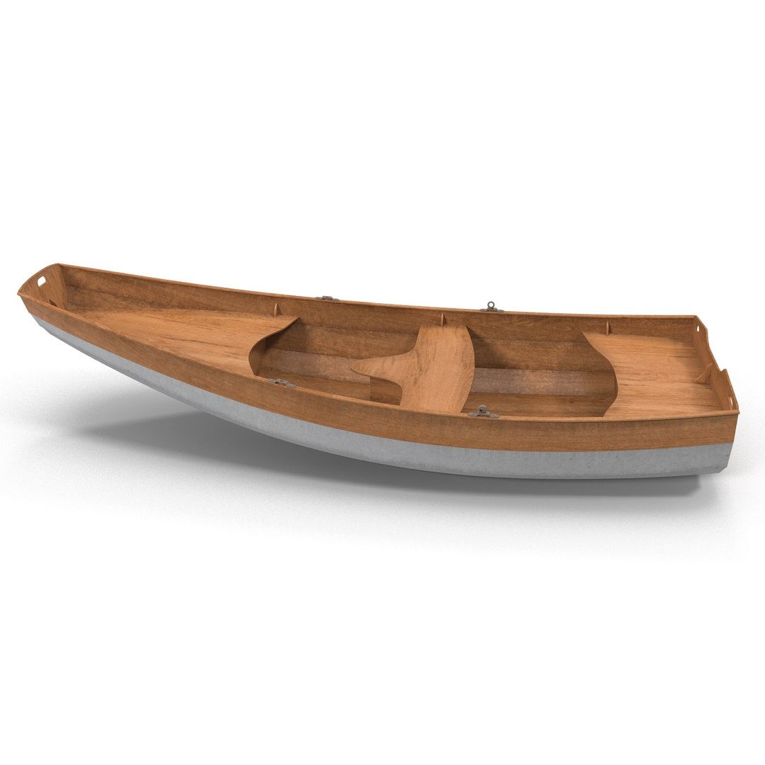 3d Row Boat Modeled Model