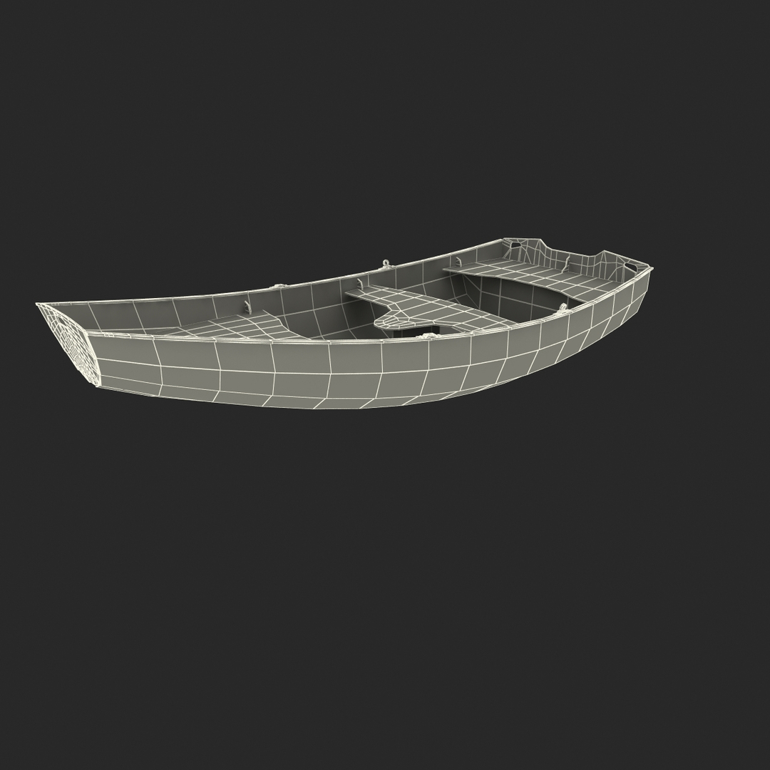 3d Row Boat Modeled Model