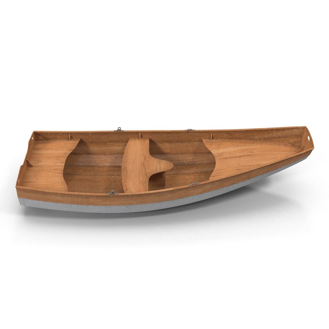 3d Row Boat Modeled Model